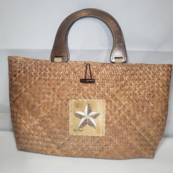 Sun And Sand | Bags | Sun N Sand Beaded Starfish Purse Natural Straw ...